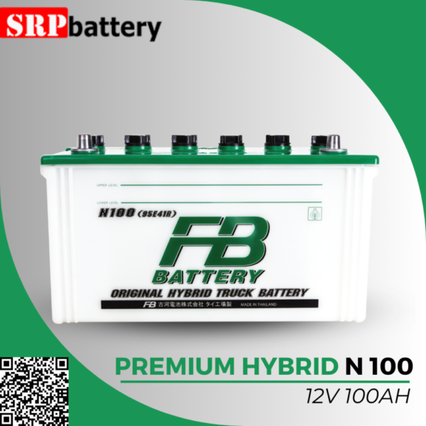 แบตเตอรี่รถยนต์ FB PREMIUM HYBRID N100 12V100Ah
